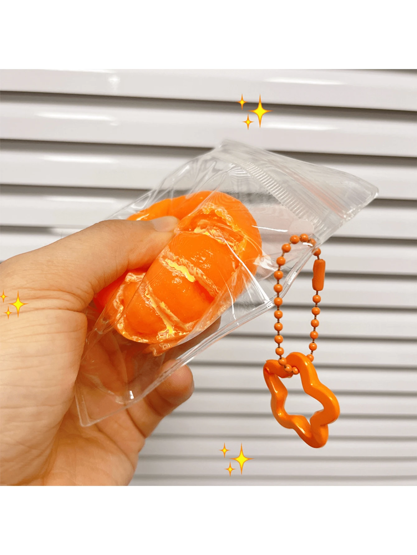 Squishable Soft Orange Peelable Stress Relief Toy Ball, With Slow ...