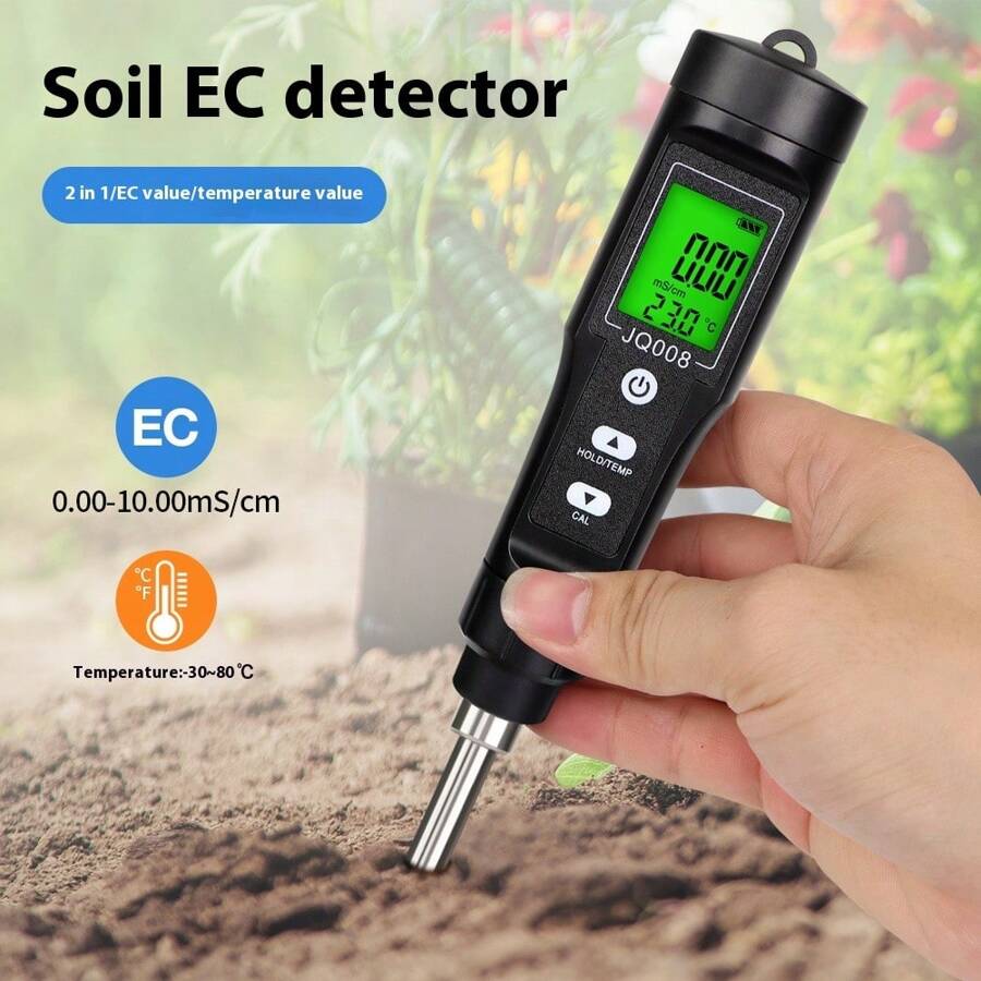 EC/Temperature Soil Test Meter, Soil Temperature Sensor, Soil Testing ...