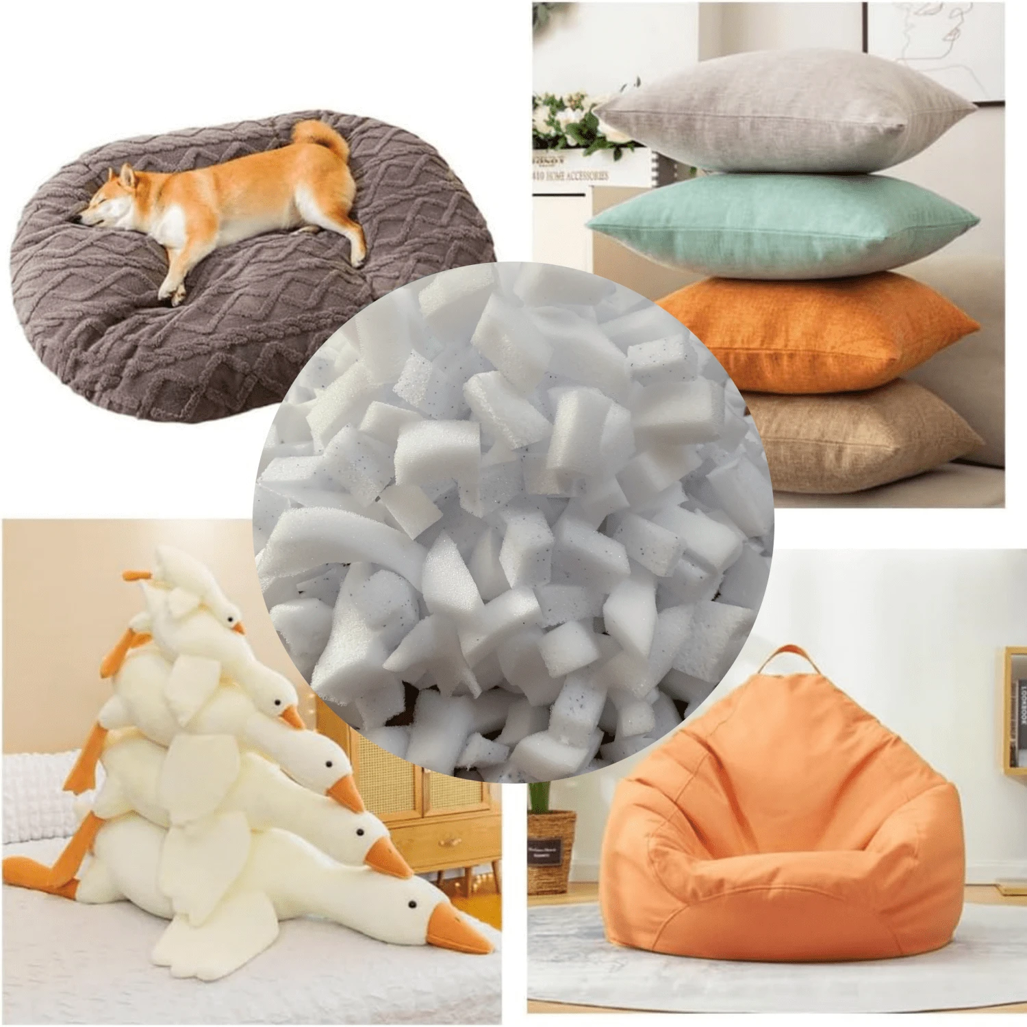 2000g/4.4lbs Handmade & Sewing Shredded Memory Foam Pellets, Suitable ...