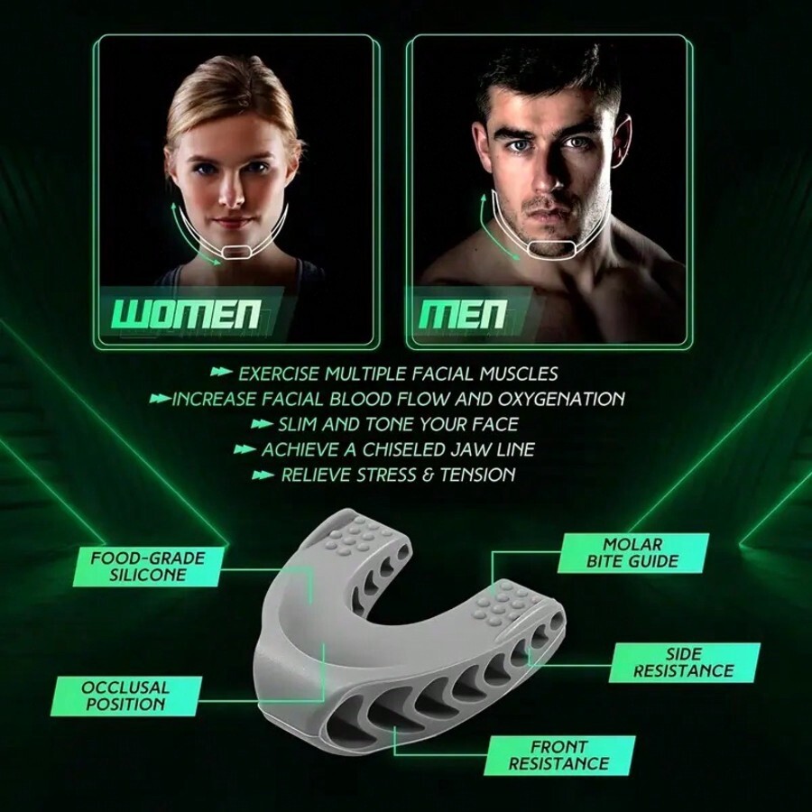 Facial Exercise Tool, Jawline Contour Device, Jaw Muscle Trainer To ...