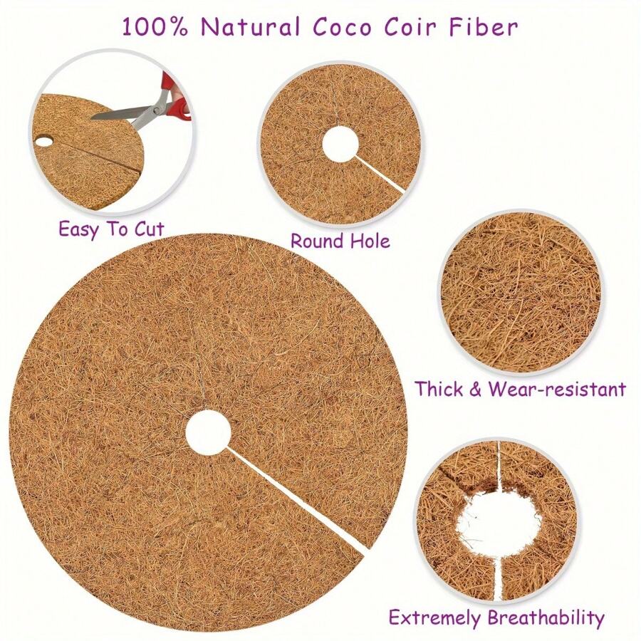 1pc Coconut Fiber Tree Ring Pad, Coconut Shell Tree Protection Pad ...