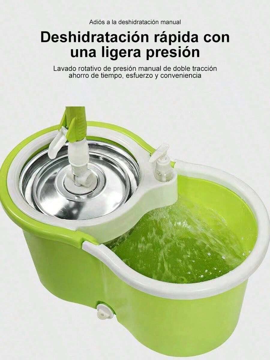 Dual-Drive Rotary Mop Set With Figure-Eight Basket And Double Head ...