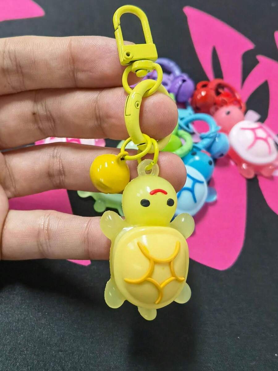 1pc Glowing Sea Turtle Keychain, Resin Animal Themed Keyrings ...