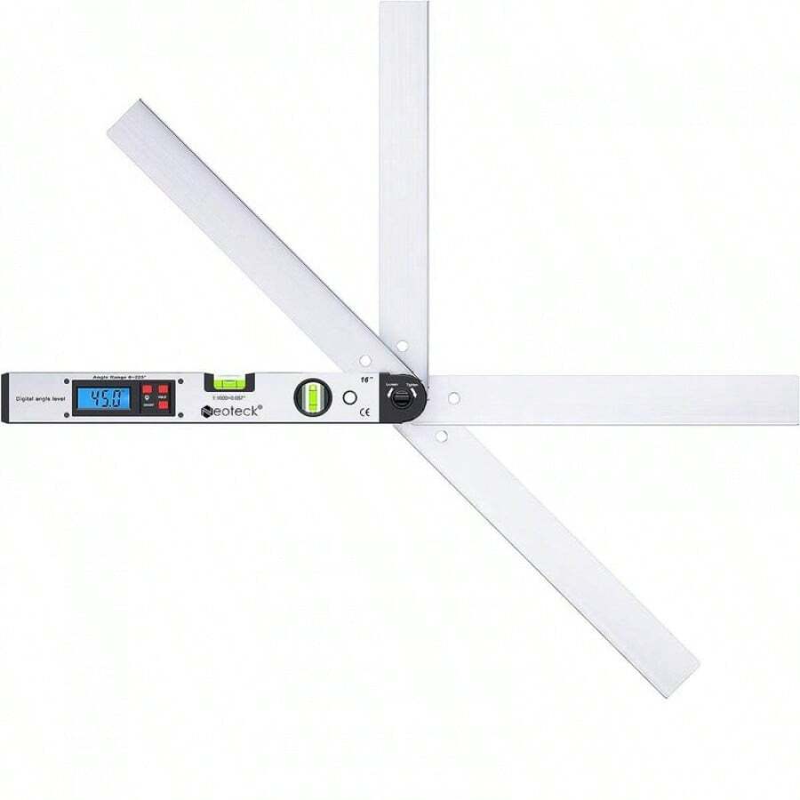Aluminum Digital Angle Finder Protractor 225° 16 Inch Backlit LCD ...