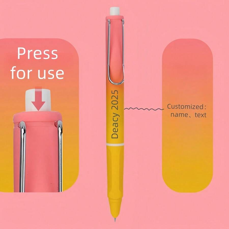 10pcs/20pcs/36pcs Customizable Text Stylus Ballpoint Pens, New Gradient ...