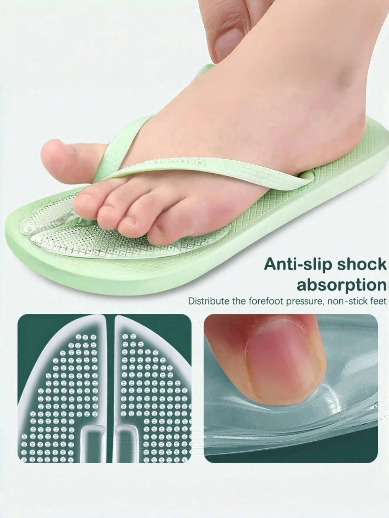 1/3 Pair Flip Flop Toe Separator Forefoot Cushion Sandals Invisible ...