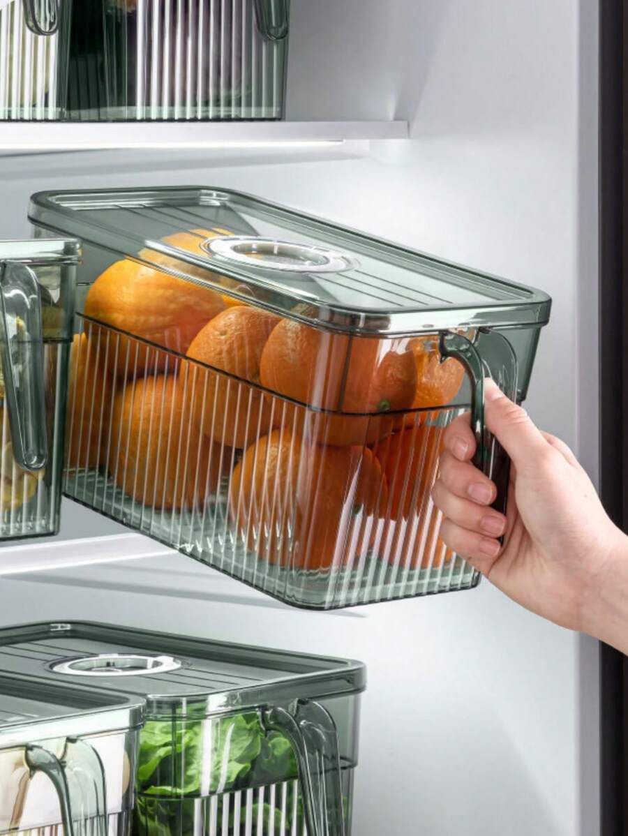 Kitchen Refrigerator Special Storage Box With Handle PET Fresh-Keeping ...