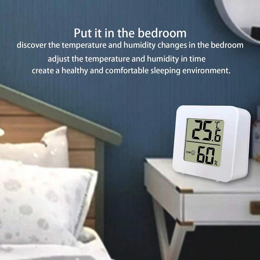 Digital Room Temperature Humidity Meter With LCD Display, Indoor ...