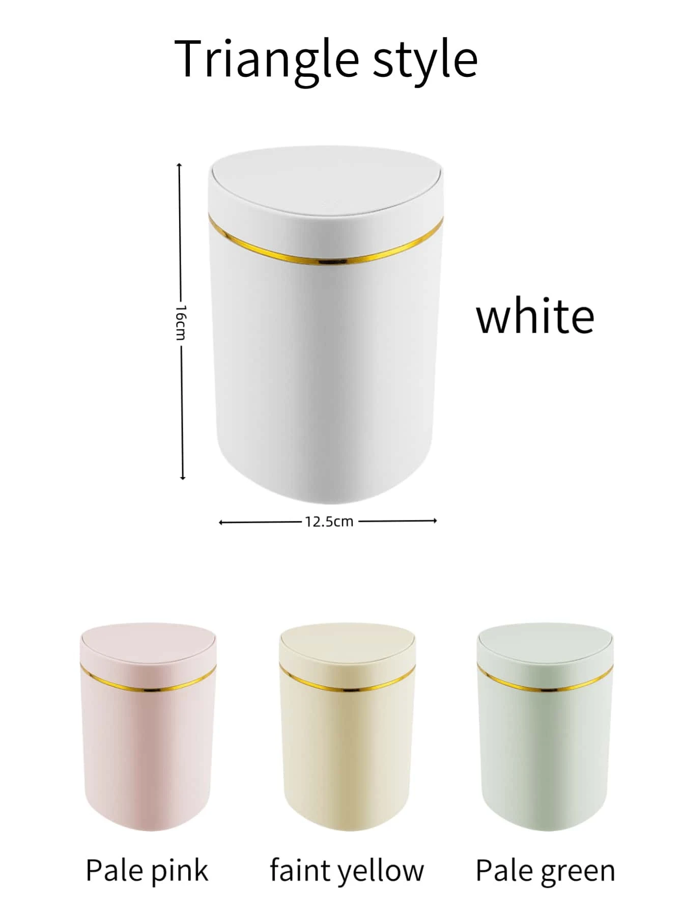 Luxury Pressing Desktop Trash Can Triangle Creative Small Coffee Table ...