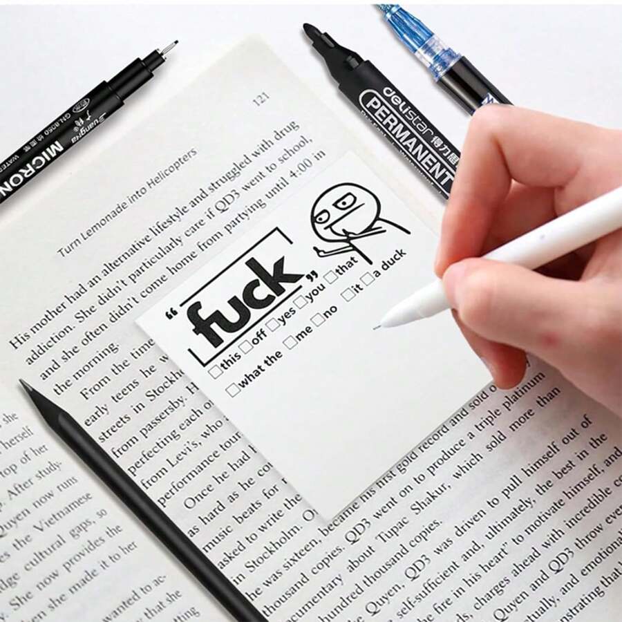 50 Pages Of Fun Sticky Notes, Removable Note Notebook, Self-Adhesive ...