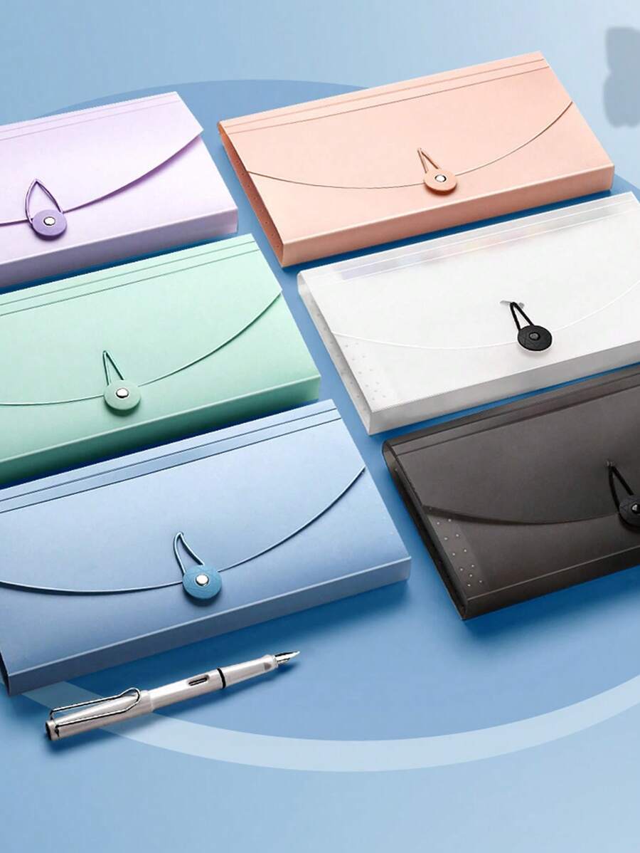 1pc Horizontal Accordion Style Receipt Holder 13 Pockets VAT Invoice ...