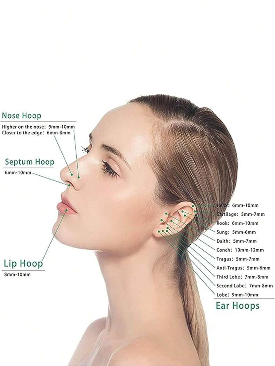 Hypoallergenic Nose Ring Hoop Gitanium Surgical Steel Nose Hoop 1.0 1 ...