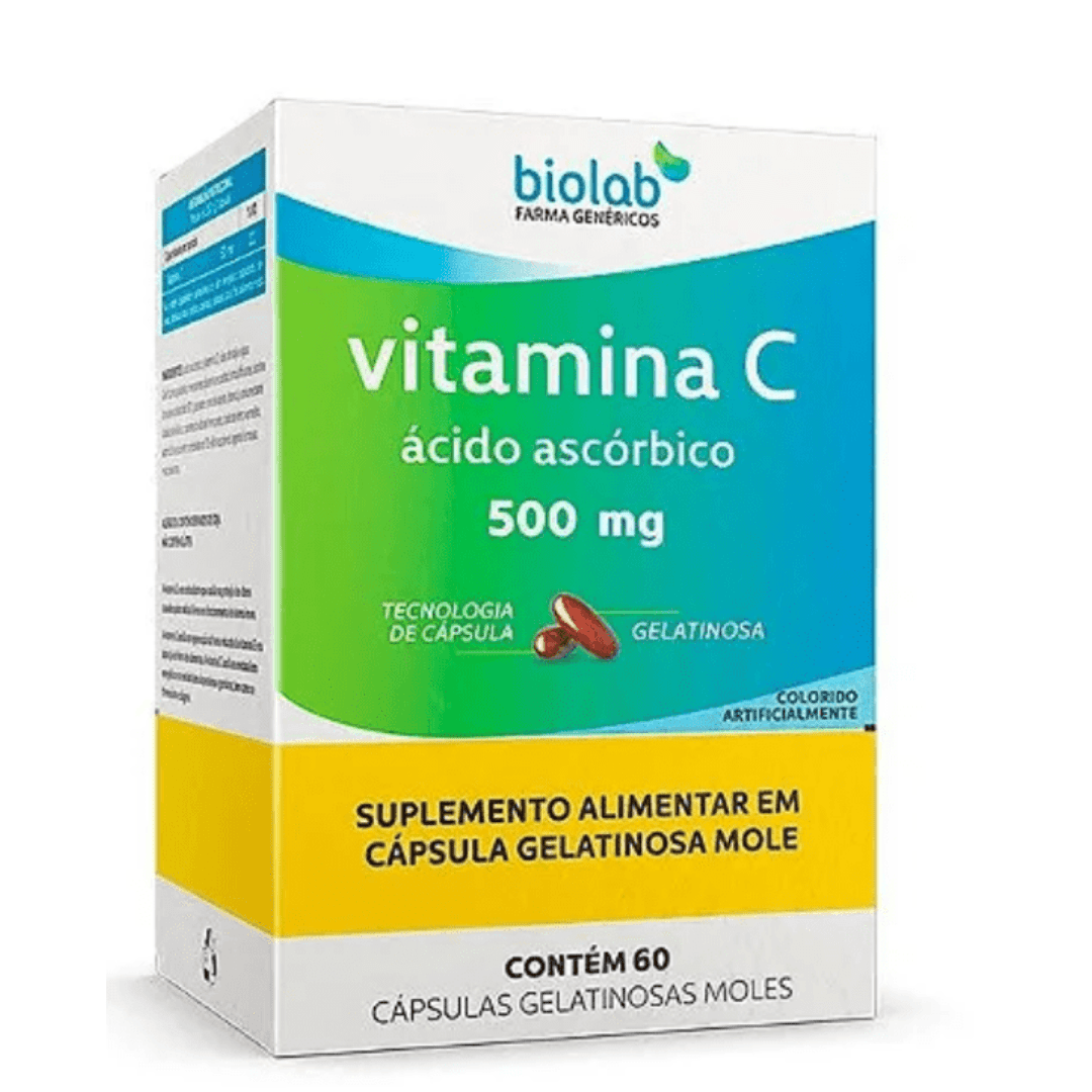 Vitamina C Biolab com 60 cápsulas 500mg | SHEIN Brasil