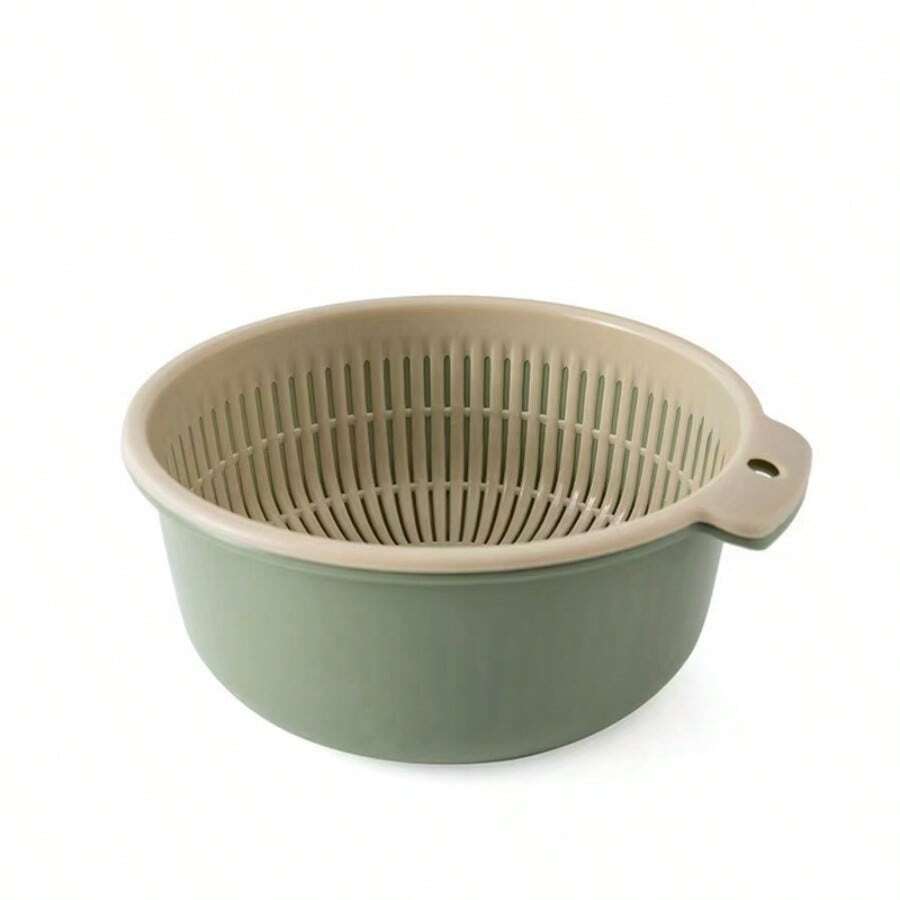 Double Layer Vegetable Wash Basin, Kitchen Colander, Home Use Wash ...