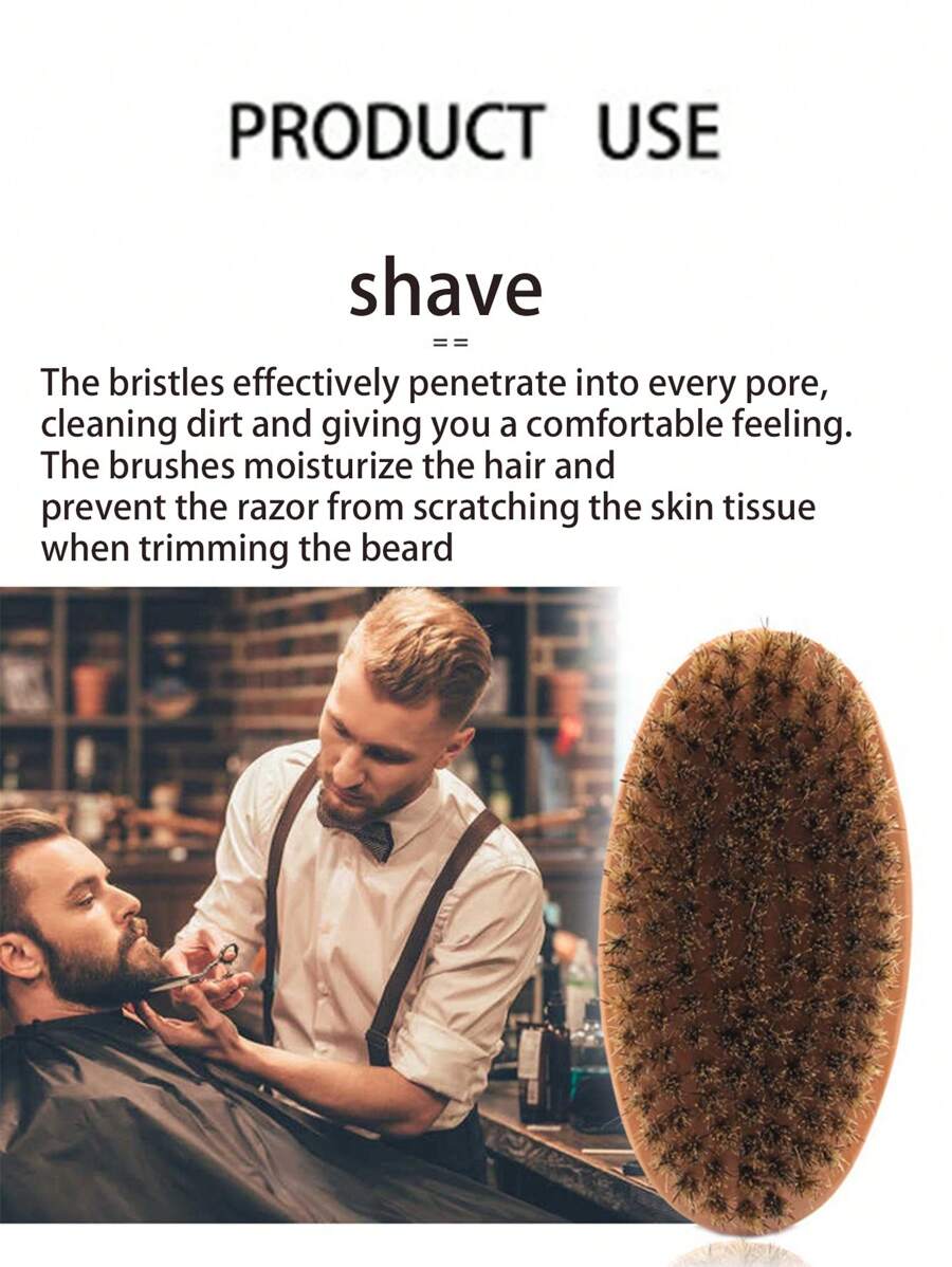 1pc Customized Mustache Brush, Wooden Mustache Brush, Beauty Brush ...