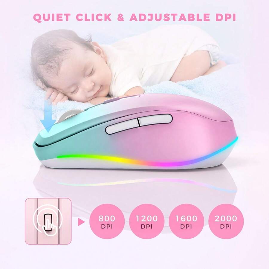 LED Wireless Mouse Jiggler With Built-In Mouse Mover Rechargeable ...