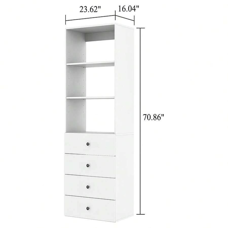 Livelylodge Closet Organizer System Modular Closet Shelves Wall Mounted ...
