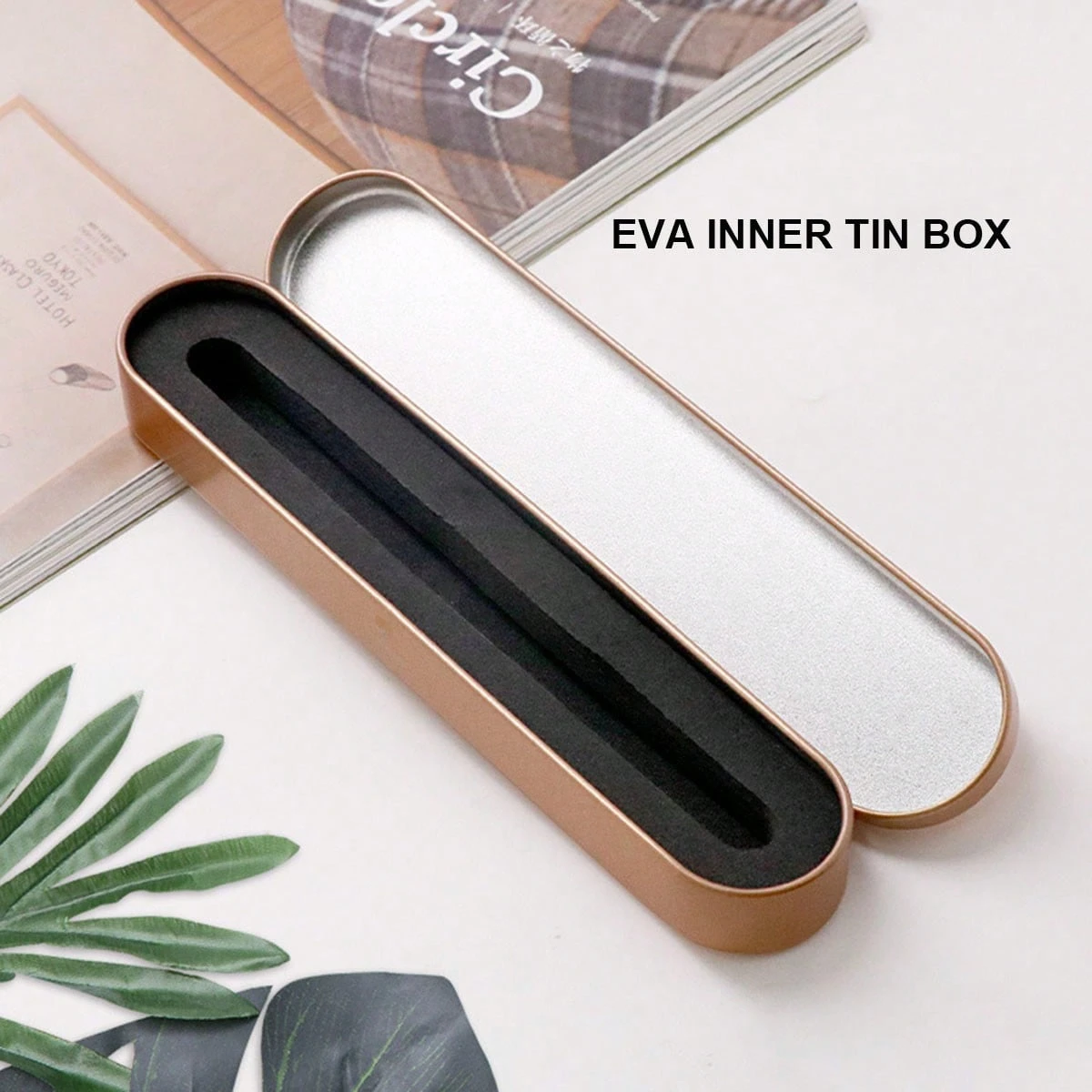 Custom Laser Engraved Tin Box For Gift Pen Engrave Carved Emboss Logo ...