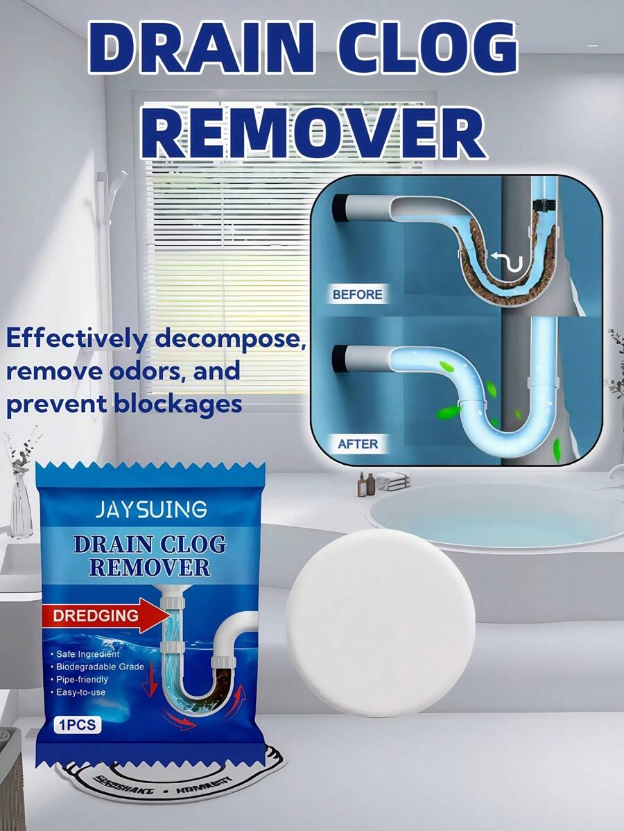 Drain Clog Remover, Drain Pipe And Sink Cleaner Tablets To Unclog ...
