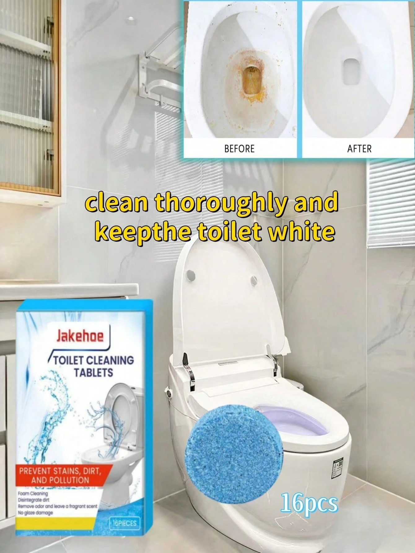 Toilet Cleaning Sheet Toilet Toilet Odor Removal, Stain Removal And ...