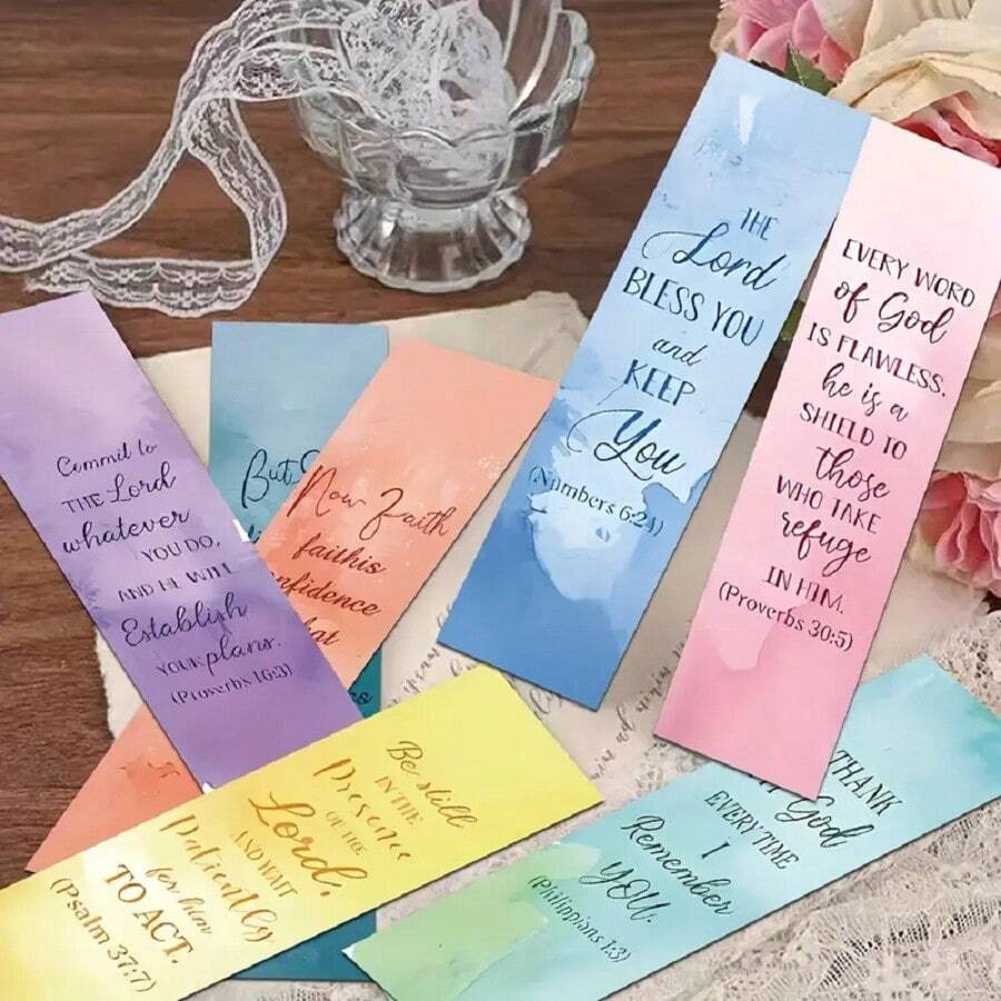 30-Pack Inspirational Bible Verse Bookmarks - Christian Scripture ...