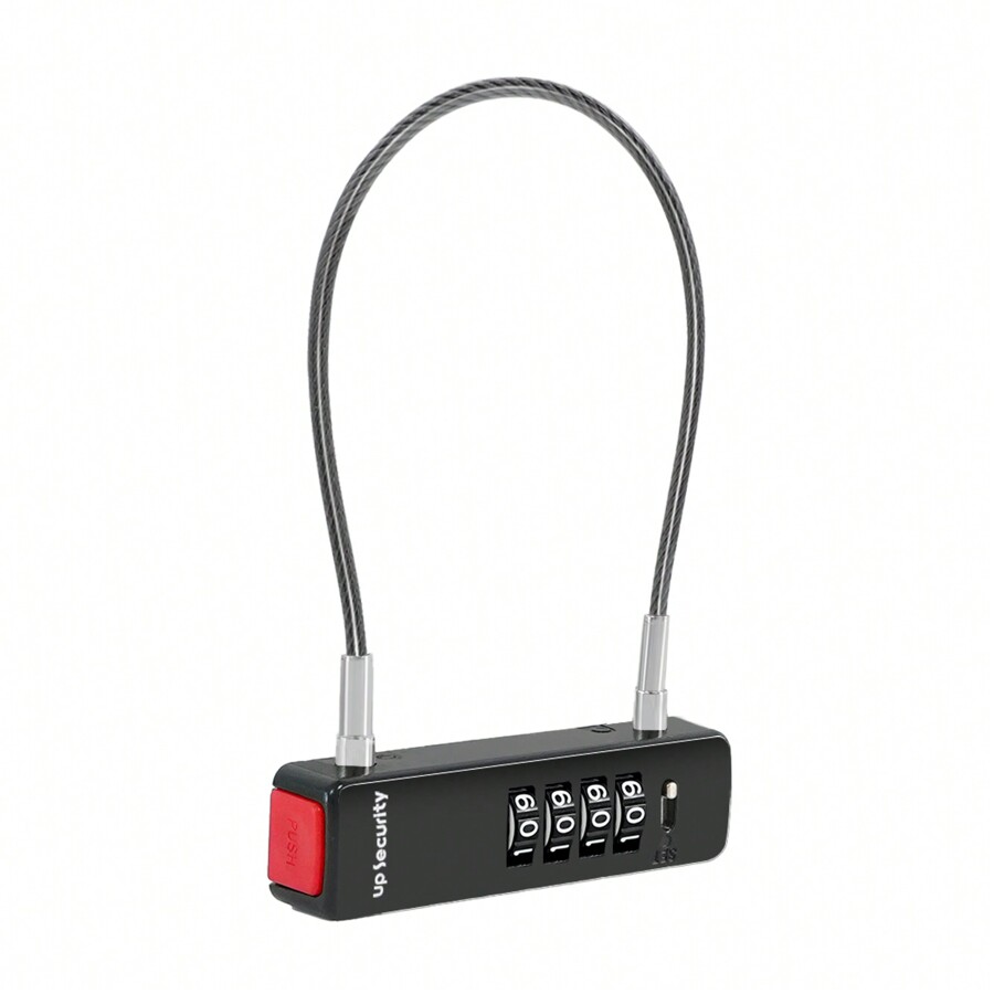 UP Security Candado con cable y código, candados de combinación de 4 dígitos para vallas, rejas ...