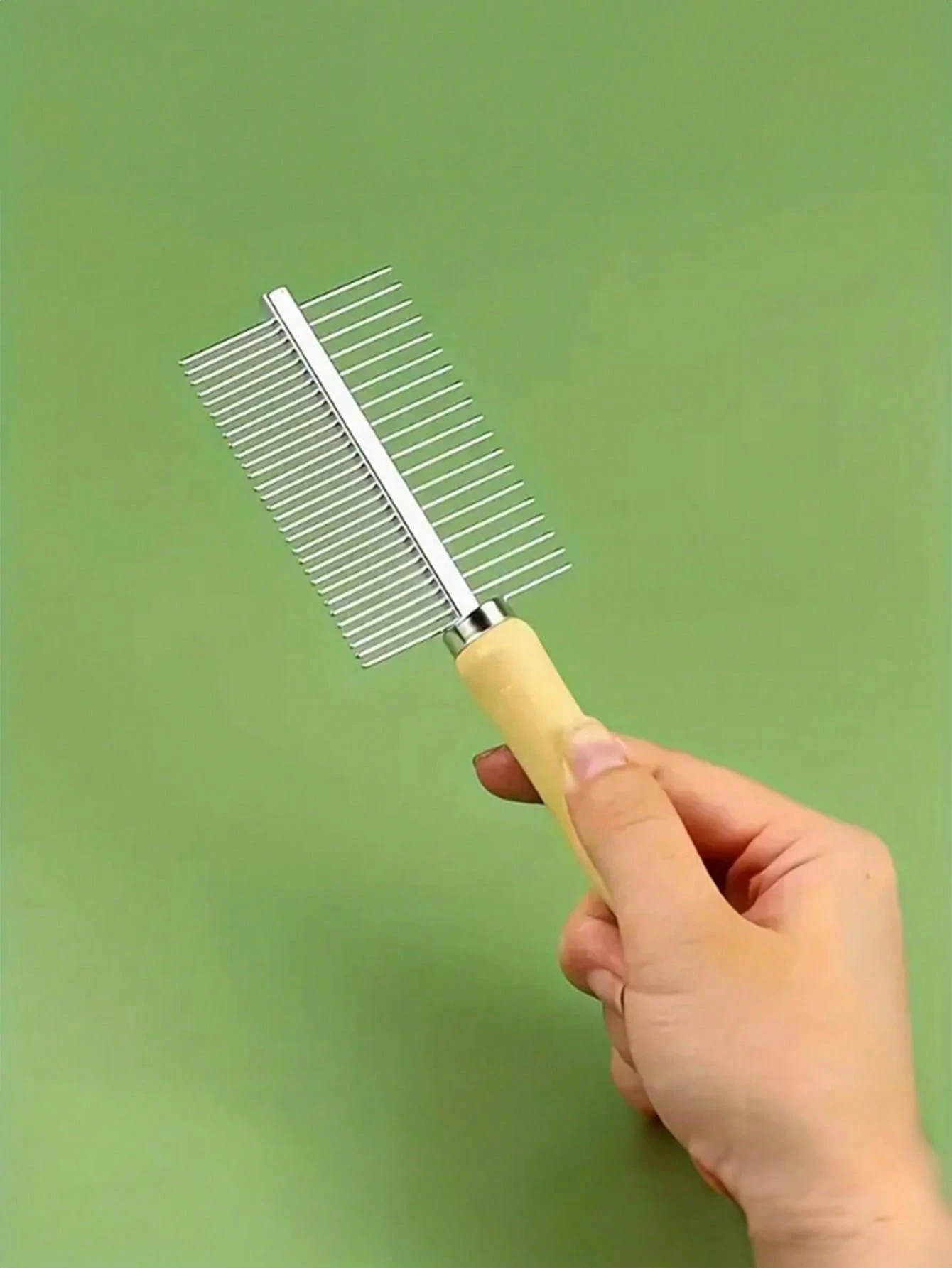 2pcs PetPro Stainless Steel Double Sided Dog Brush, 2-In-1 Deshedding ...