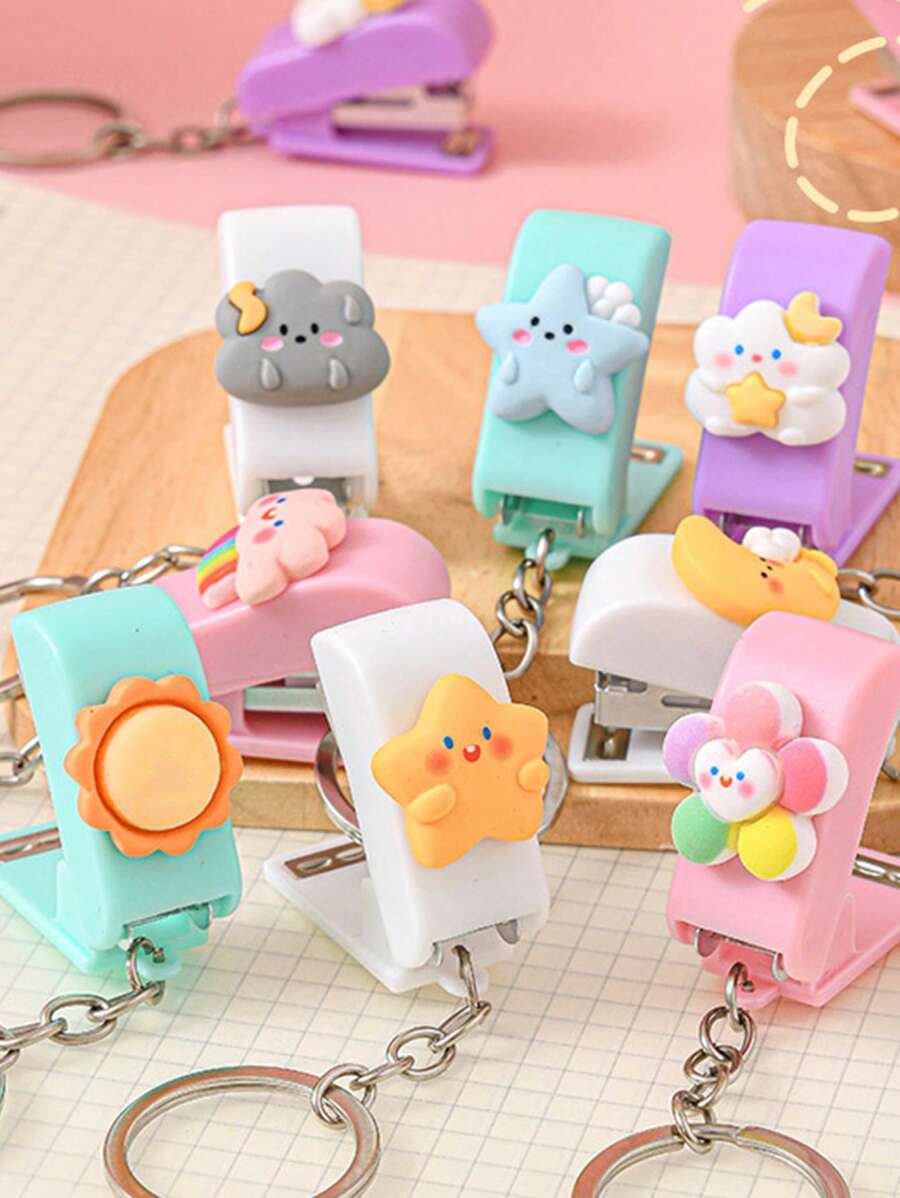 1 Stapler+400 Staples, Cartoon Mini Stapler, Small Portable Binding ...