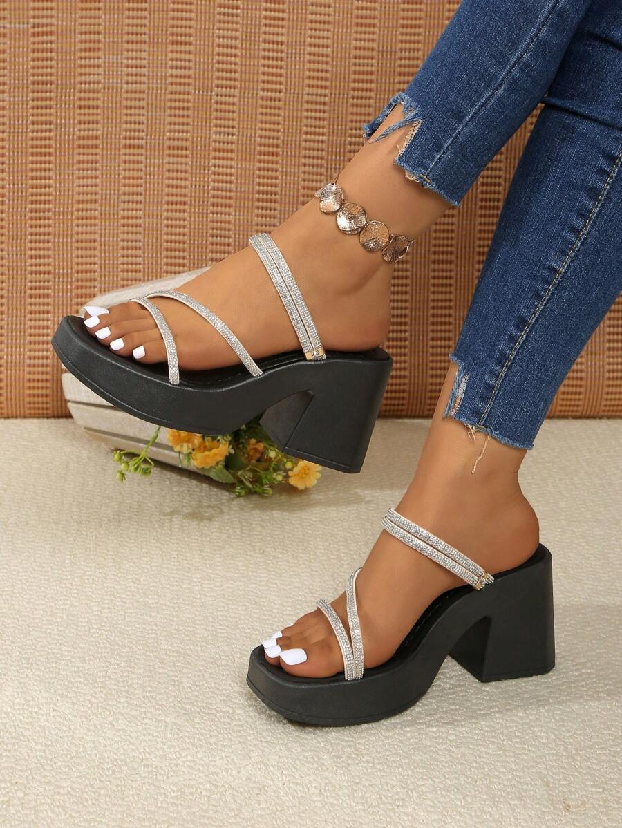 Sandales mode à talon épais pour femmes, tendance estivale 2025 ...