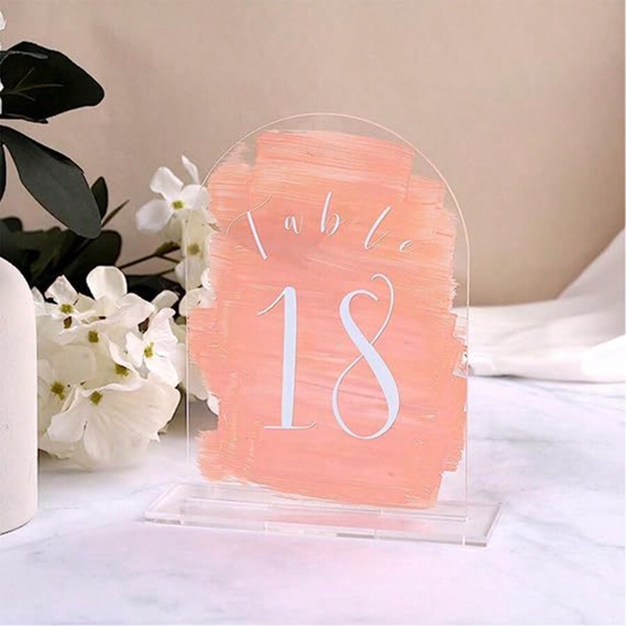 5pcs Transparent Blank Arch-Shaped Acrylic Dinner Table Name Cards, DIY ...