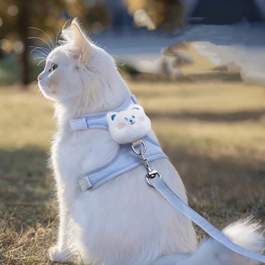 Cat Harness Leash, Escape Proof Cat Leash, H-Shaped Chest Strap Leash ...