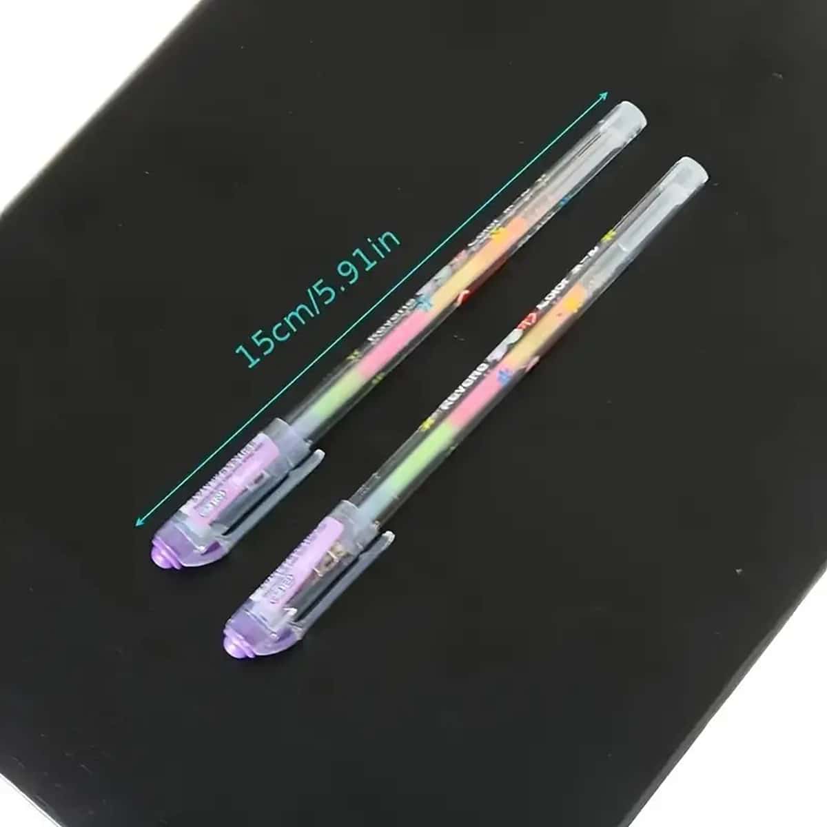 3/6/10pcs Rainbow Color Ballpoint Pen -6 Colors In One, Lightweight ...