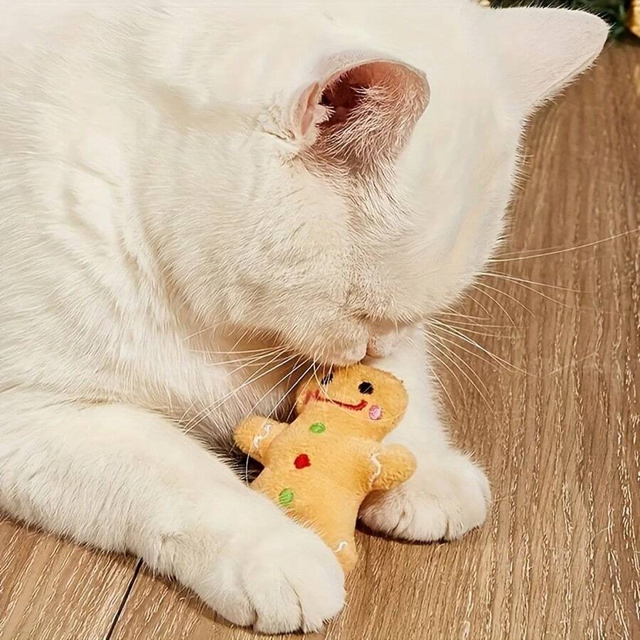 Soft Gingerbread Plush Pet Doll, Durable Fabric - Suitable For Small ...