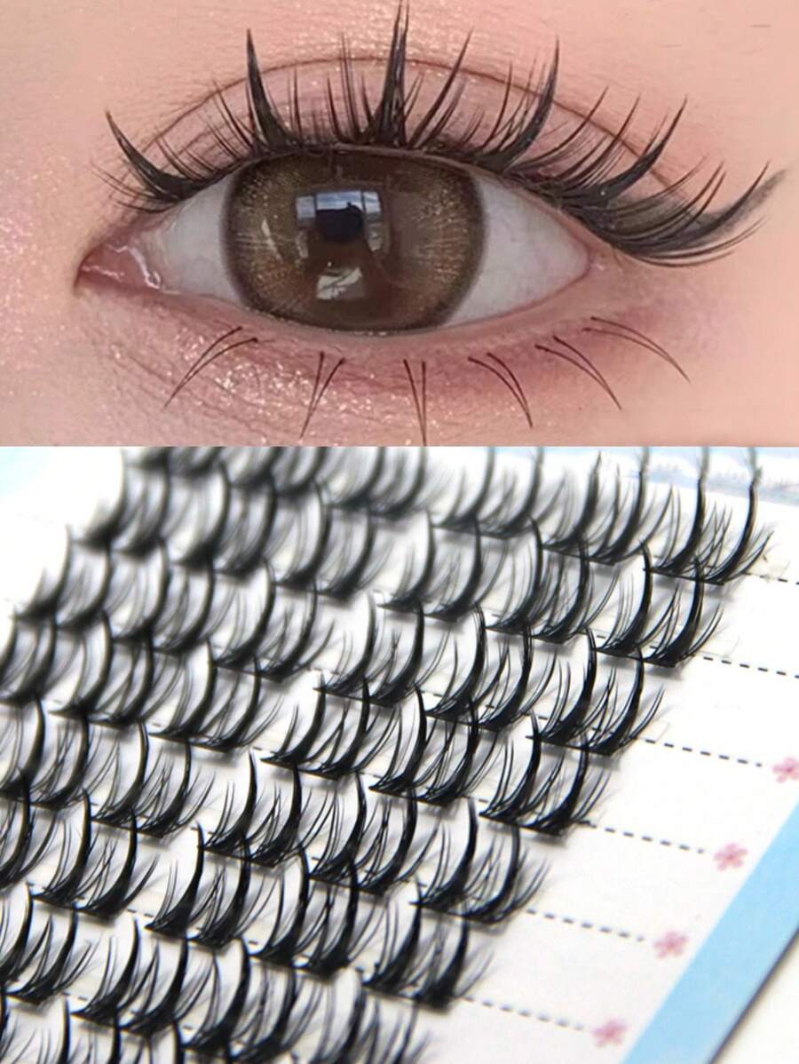 10 Rows Of Thick And Wide Stem Wheat Ear Comic Eyelashes Are Easy To ...