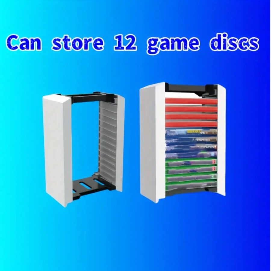 Vertical Game Disc Storage Rack - Fits PS5 Universal DVD Stand ...