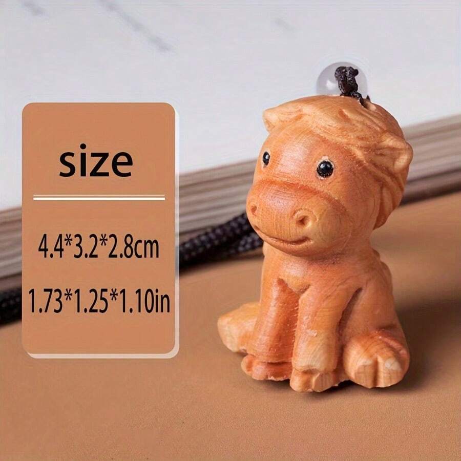 1pc Cute 12 Chinese Zodiac Animals Wood Carving: Rat, Ox, Tiger, Rabbit ...