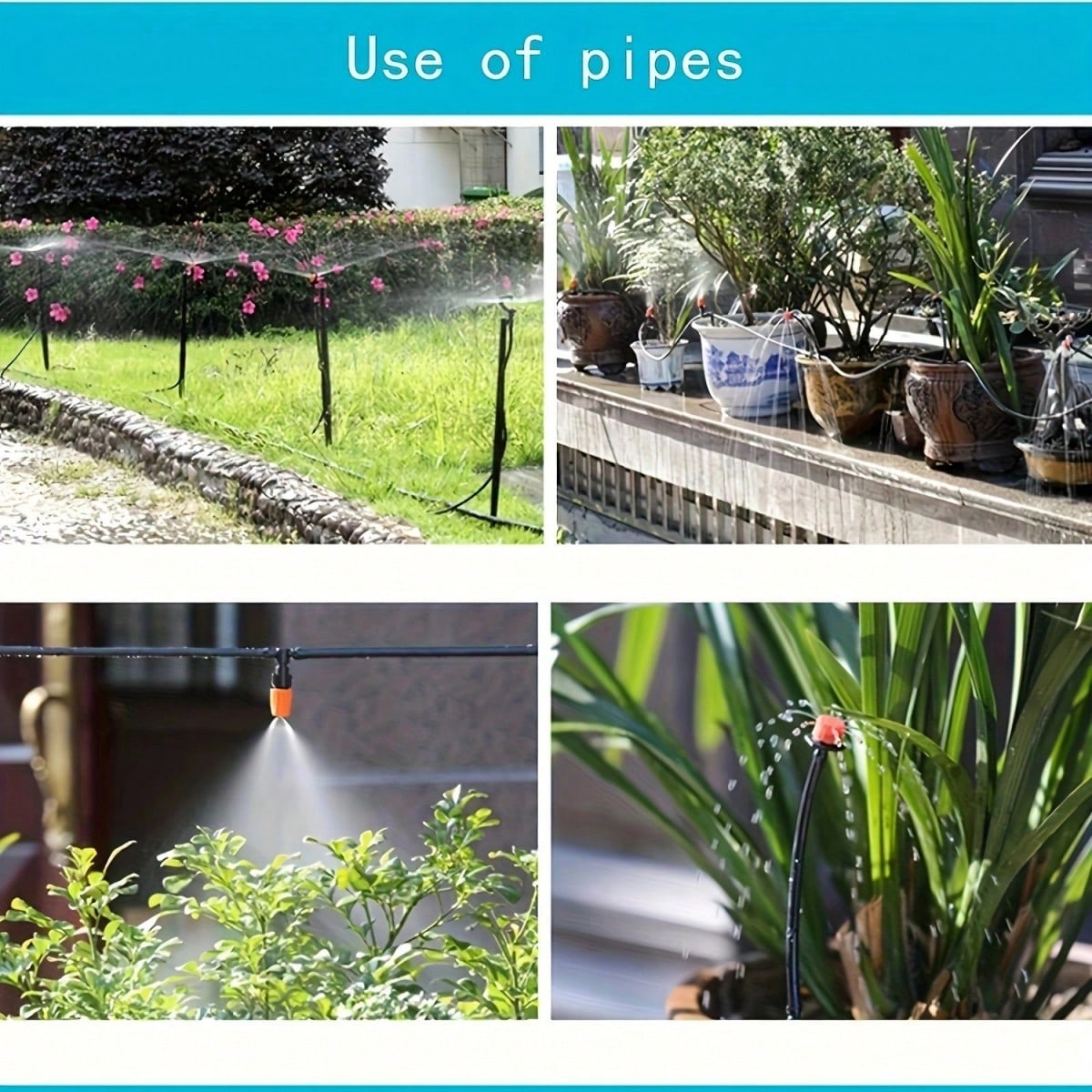 30M Drip Irrigation Kit, Garden Watering System With Distribution Pipe ...