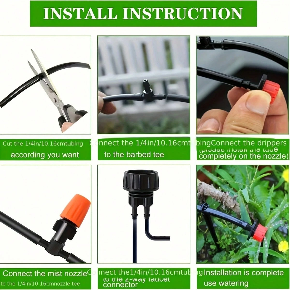30M Drip Irrigation Kit, Garden Watering System With Distribution Pipe ...