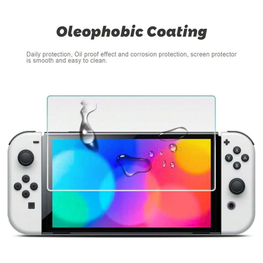 2 Pieces Switch Oled Screen Protector SWITCH New Protective Tempered ...