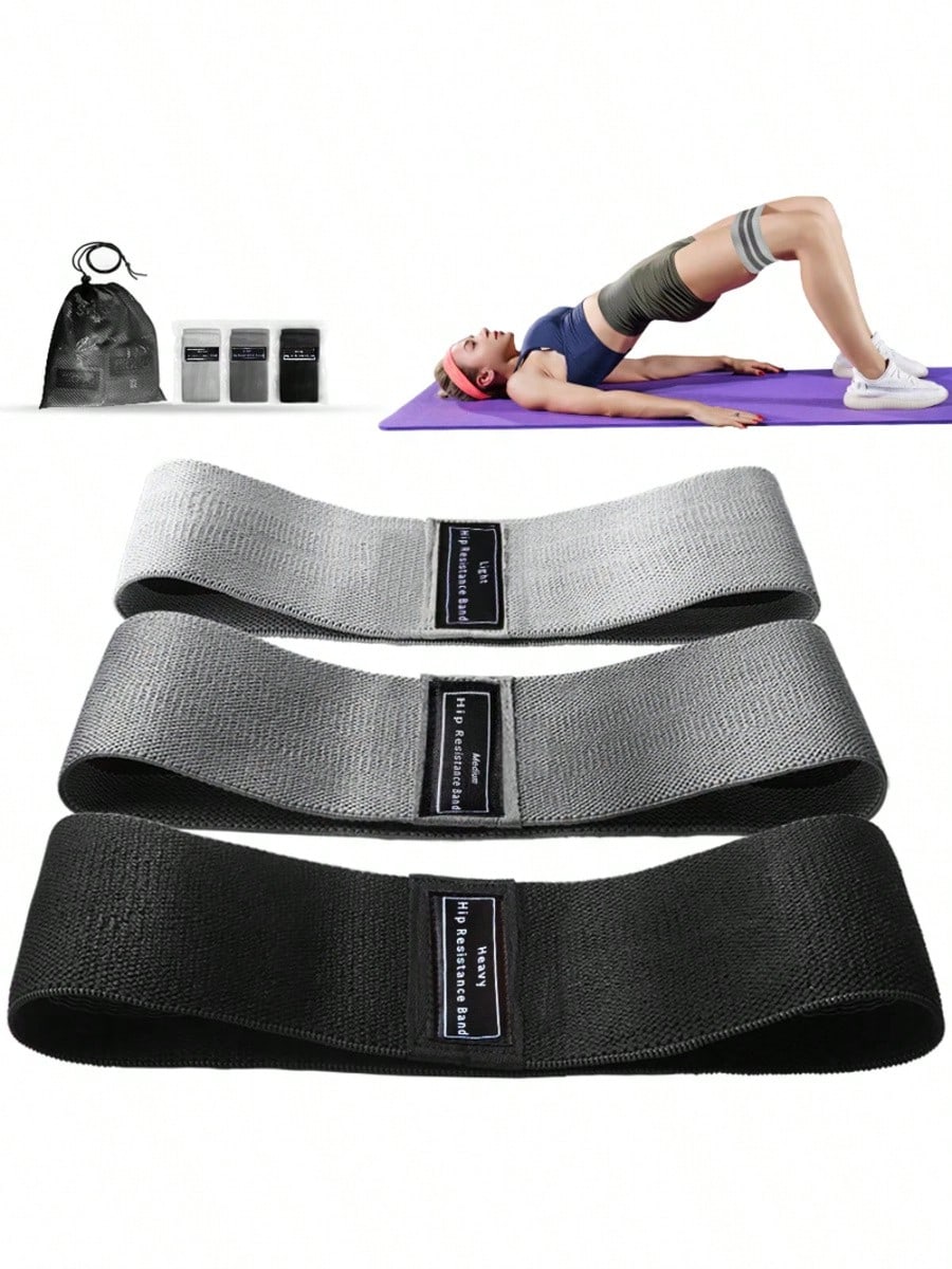 Fabric Resistance Hip Booty Bands Glute Thigh Elastic Workout Bands ...