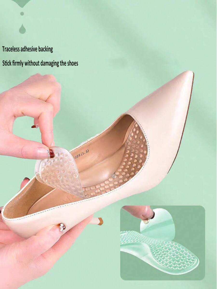 1 Pair 3/4 Self-Adhesive Insole For High Heels, Pain Relieving Soft ...