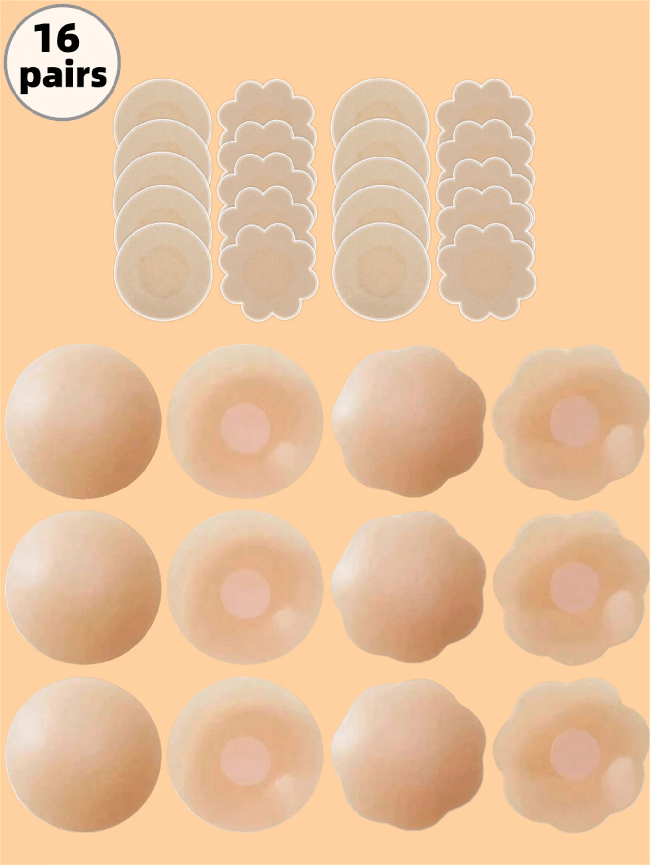 16 Pairs Of Invisible Bust Pads For Summer Weddings, Adjustable For ...
