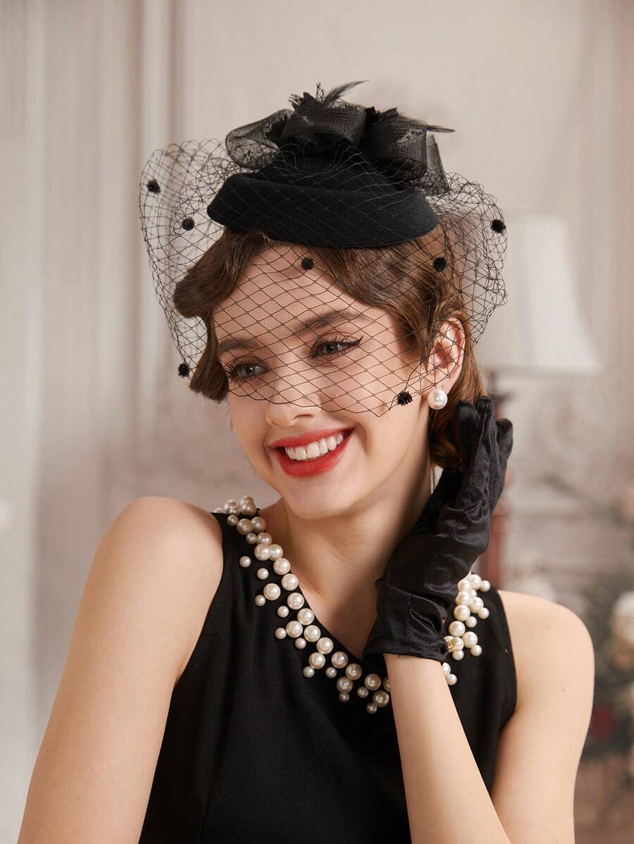 1pc Fascinators Hats 20s 50s Hat Pillbox Hat Tea Party Headwear With ...