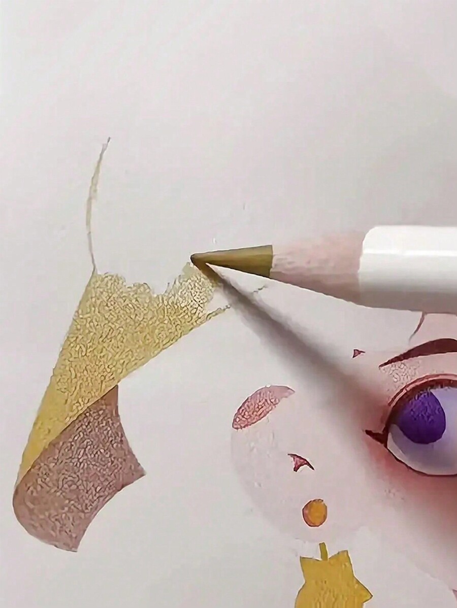 Artist Colored Pencils Set (12 Colors) - Oil-Based Drawing Pencils, Art ...