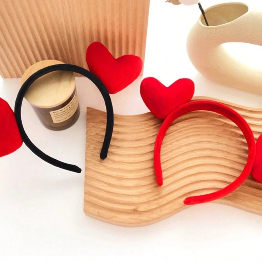 1pc Valentine's Day Heart Shaped Headband, Cute & Fashion Hair ...