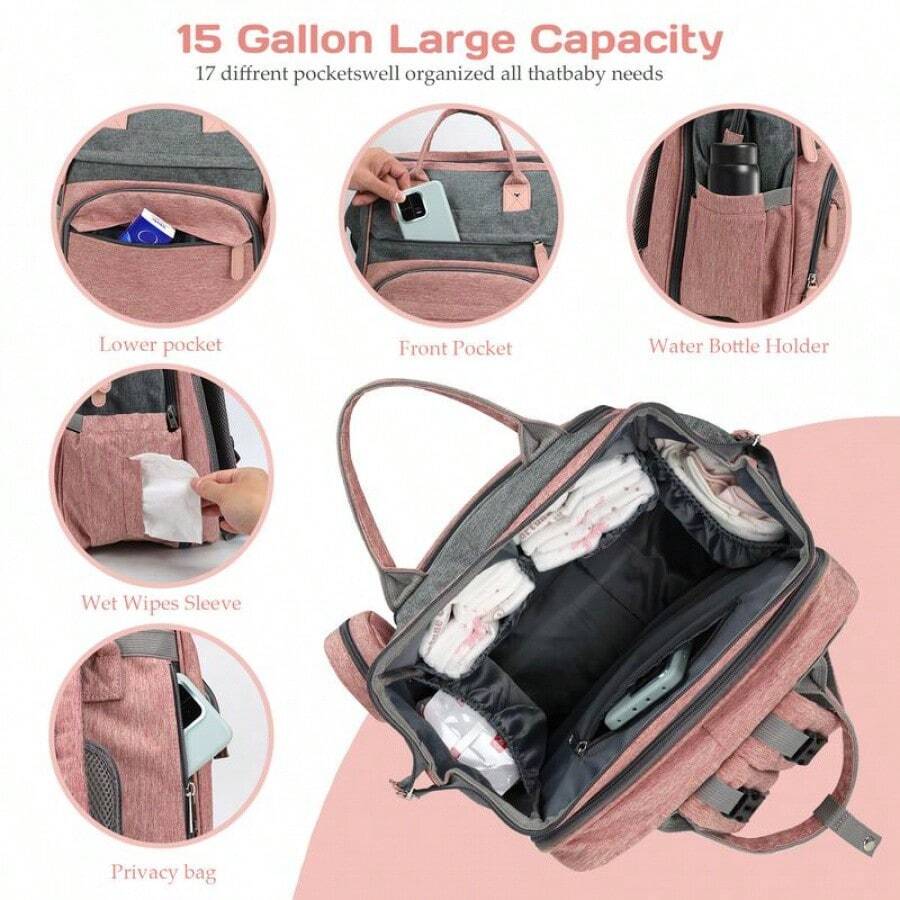 Diaper Bag Backpack With Portable Diaper Pad -Ideal Baby Shower Gift ...