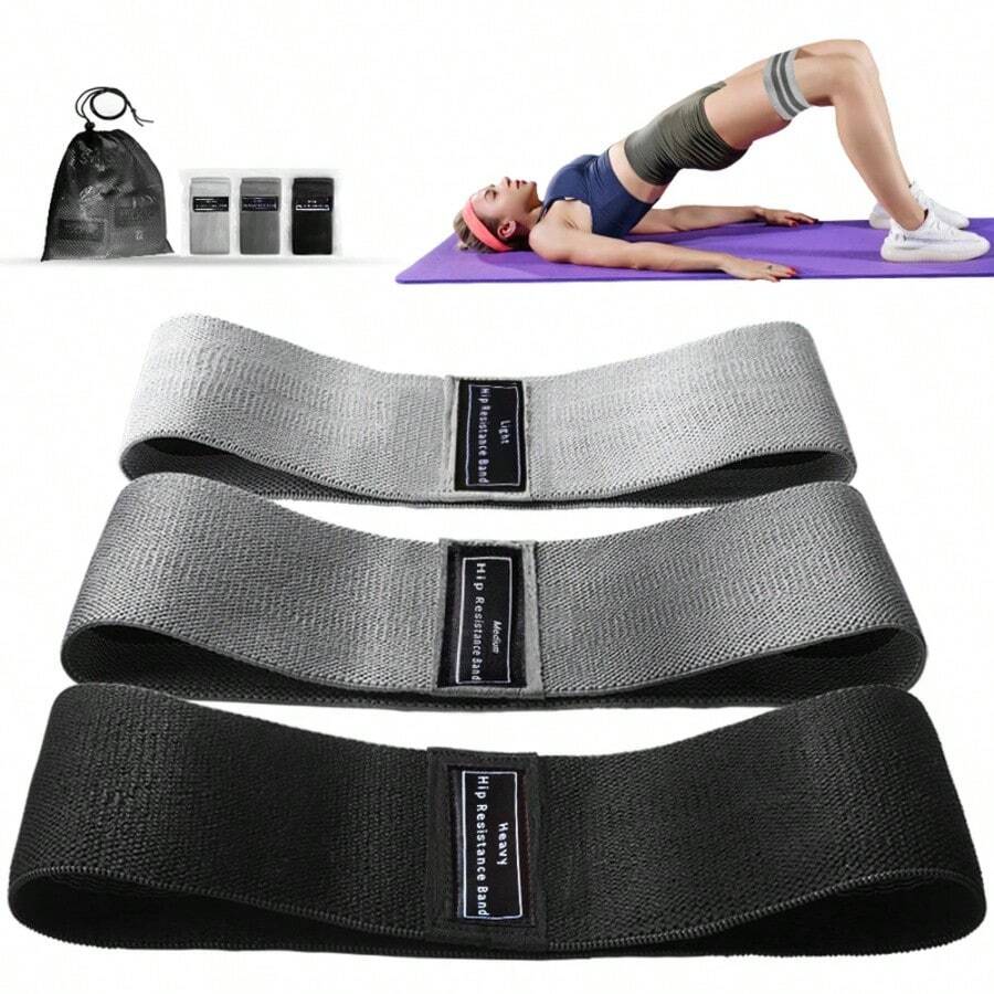 Fabric Resistance Hip Booty Bands Glute Thigh Elastic Workout Bands ...