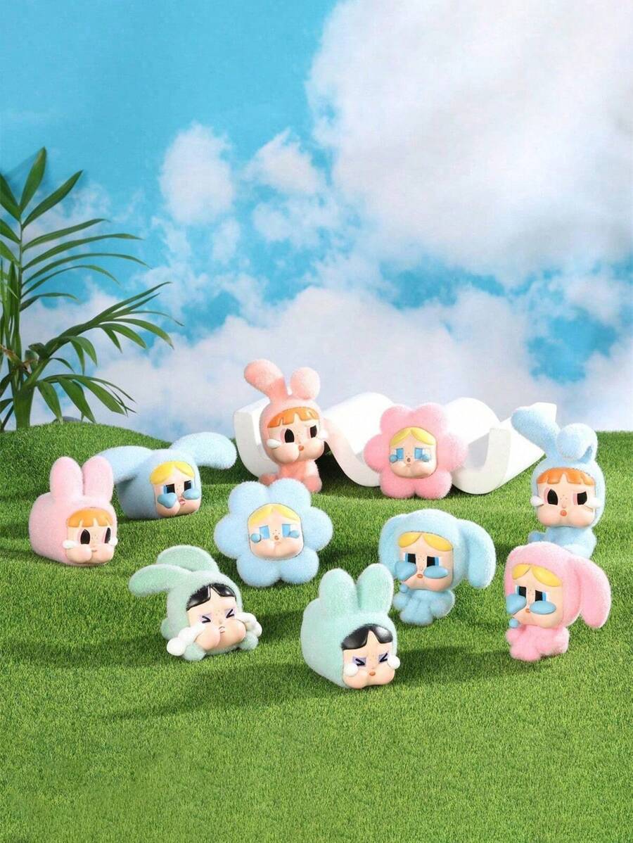 1pc Crybaby Mini Flocked Crying Doll Decoration, Cute Small Bead Decor ...