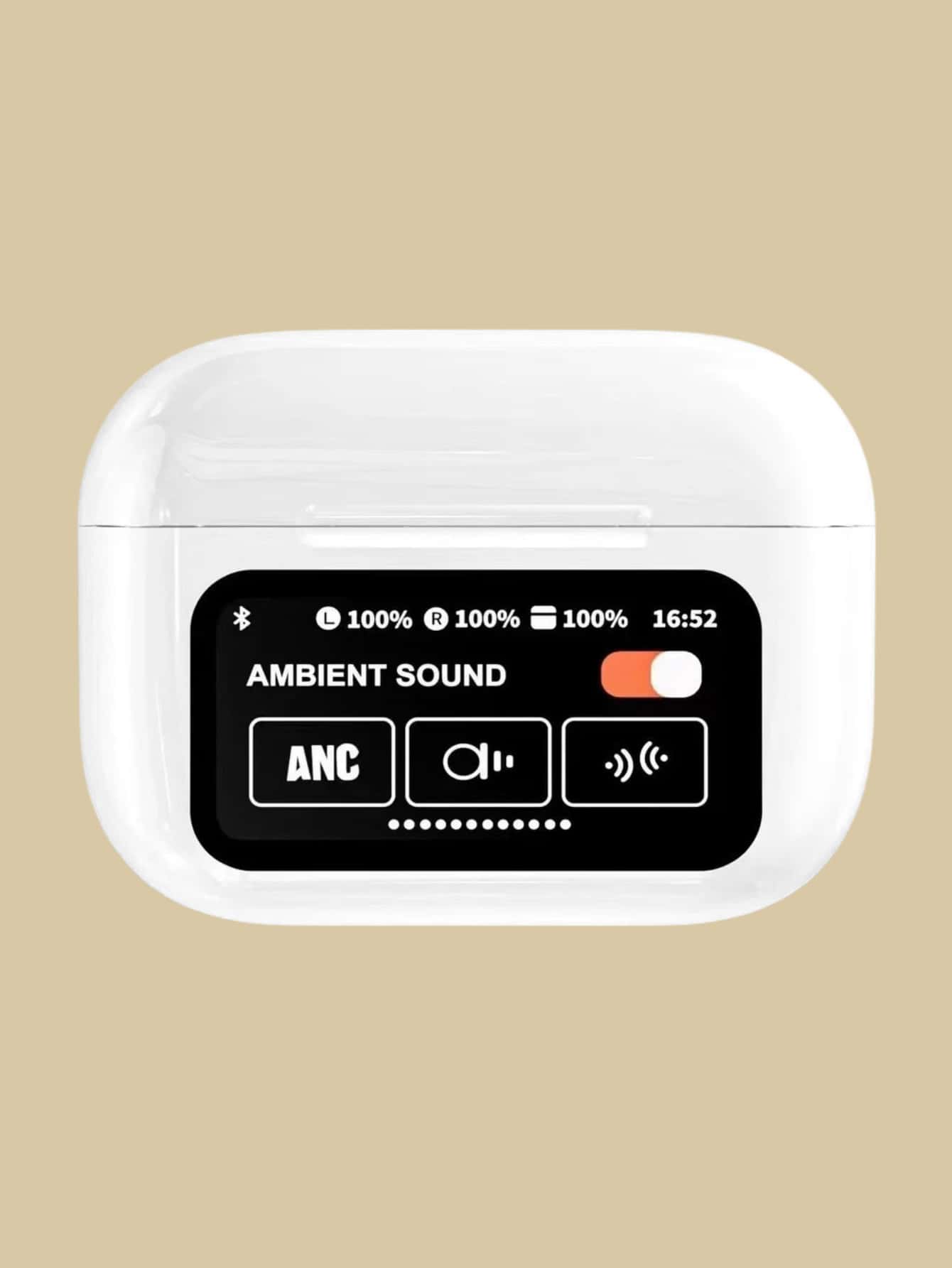 A9 Pro Touch Screen ANC TWS Wireless Earbuds Noise Cancelling Bluetooth ...