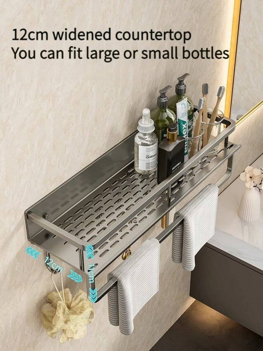 Bathroom Rack Bathroom Shelf Toilet Space Aluminum Hanging Rack ...